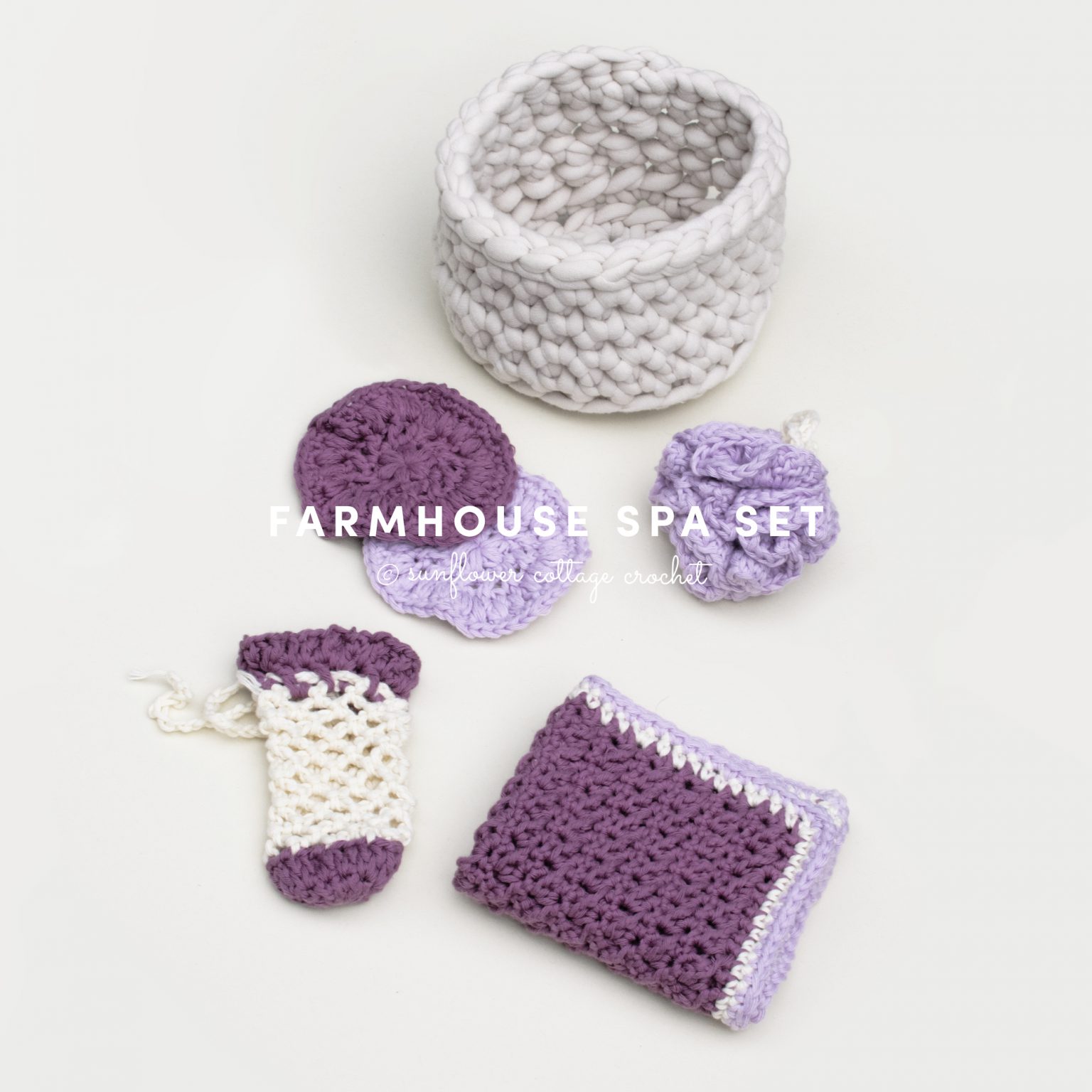 Mother's Day Crochet Gift Idea-Spa Set - Sunflower Cottage Crochet