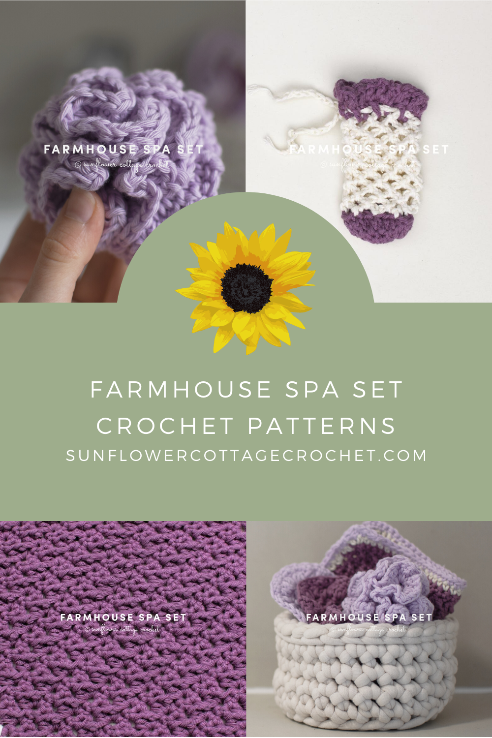 Mother's Day Crochet Gift Idea-Spa Set - Sunflower Cottage Crochet