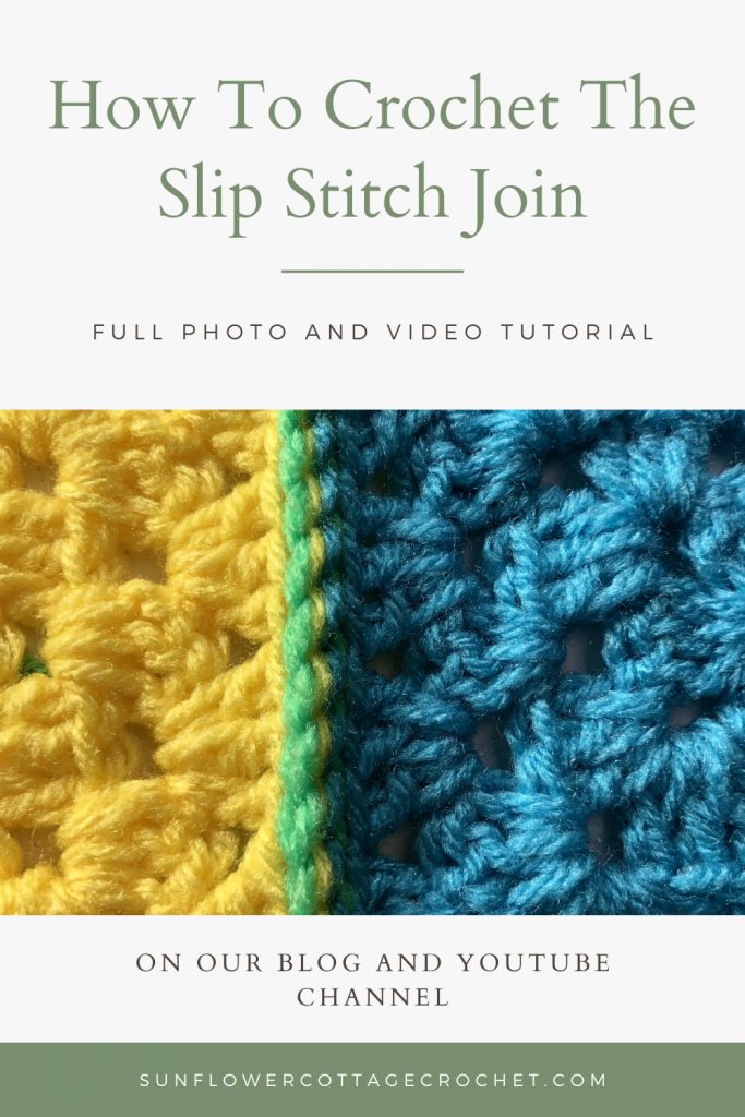 How To Crochet the Slip Stitch Join - Sunflower Cottage Crochet