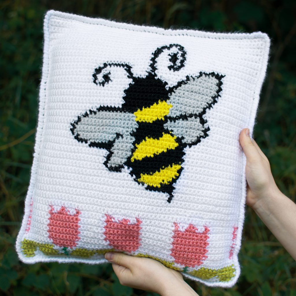 Bee Pillow - Sunflower Cottage Crochet