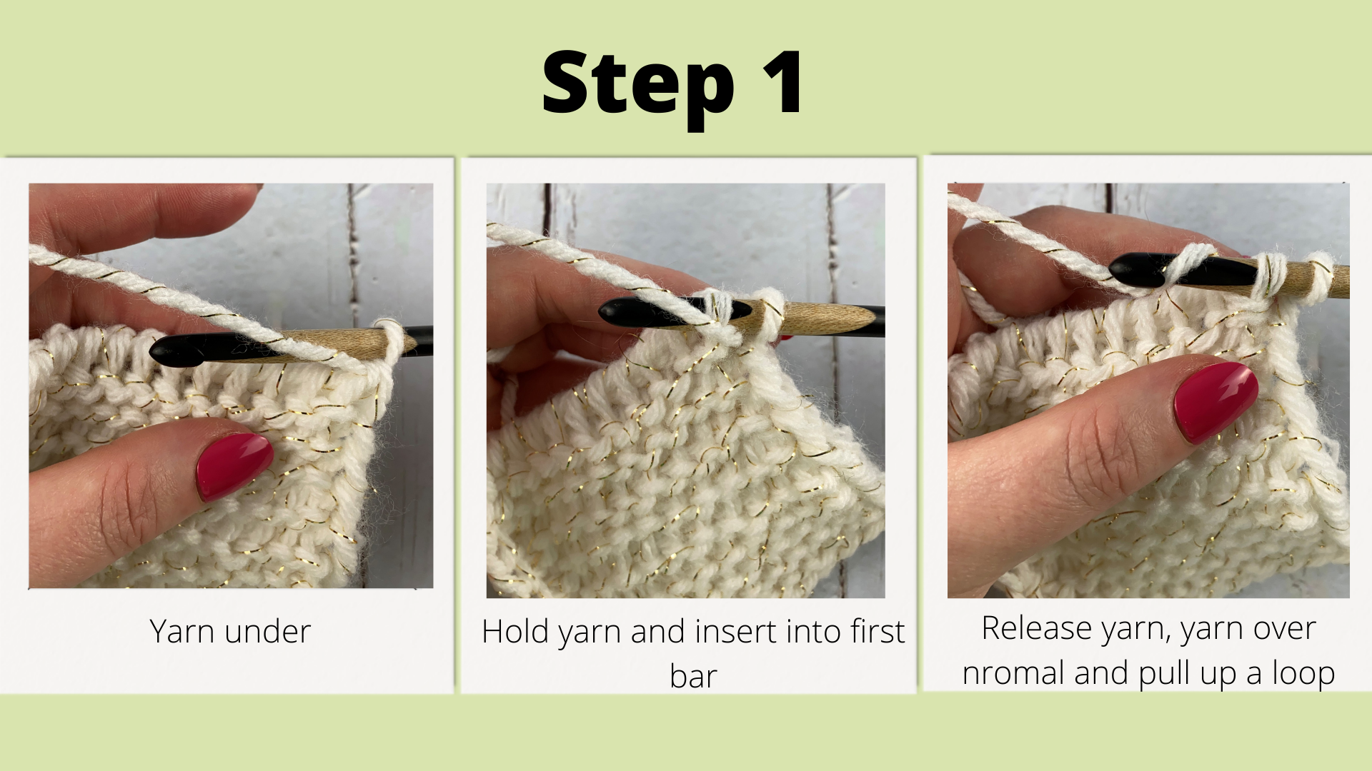 How To Crochet The Tunisian Purl Stitch - Sunflower Cottage Crochet