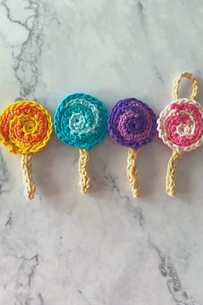 Lollipop Keychain Crochet Pattern - Sunflower Cottage Crochet