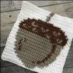 Acorn Square - Free 8" Pattern - Sunflower Cottage Crochet