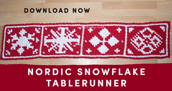 Nordic Snowflake Table Runner - Sunflower Cottage Crochet