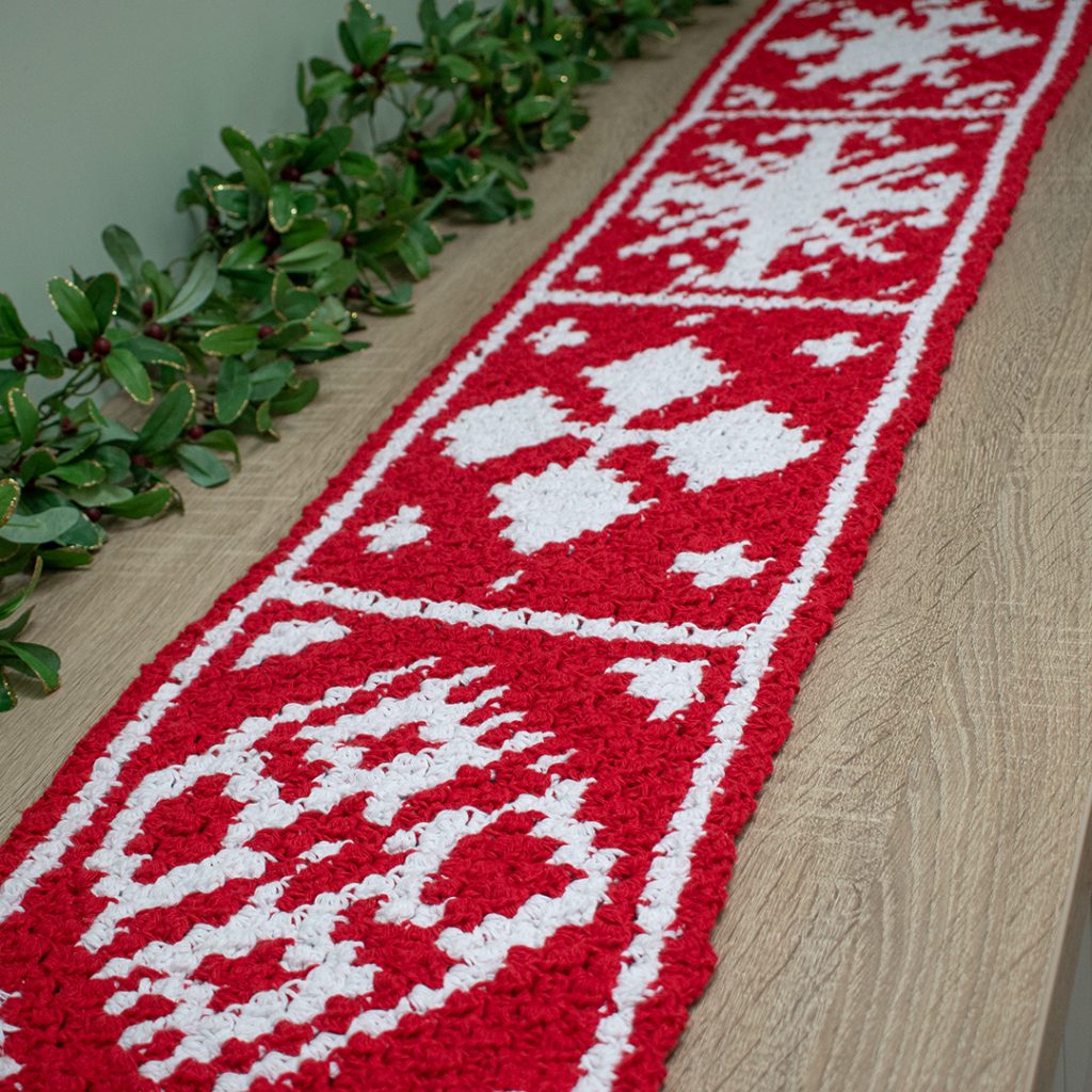 Nordic Snowflake Table Runner - Sunflower Cottage Crochet