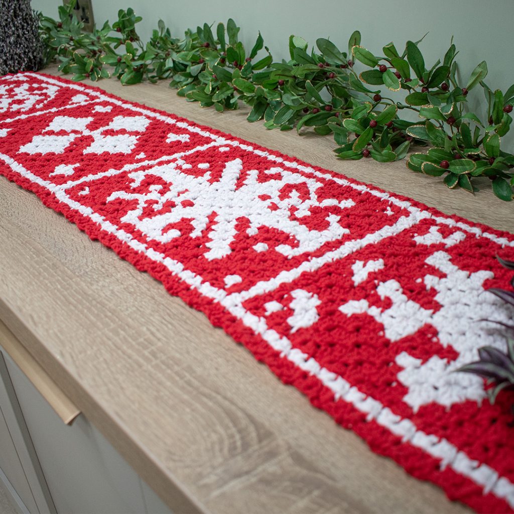 Nordic Snowflake Table Runner - Sunflower Cottage Crochet
