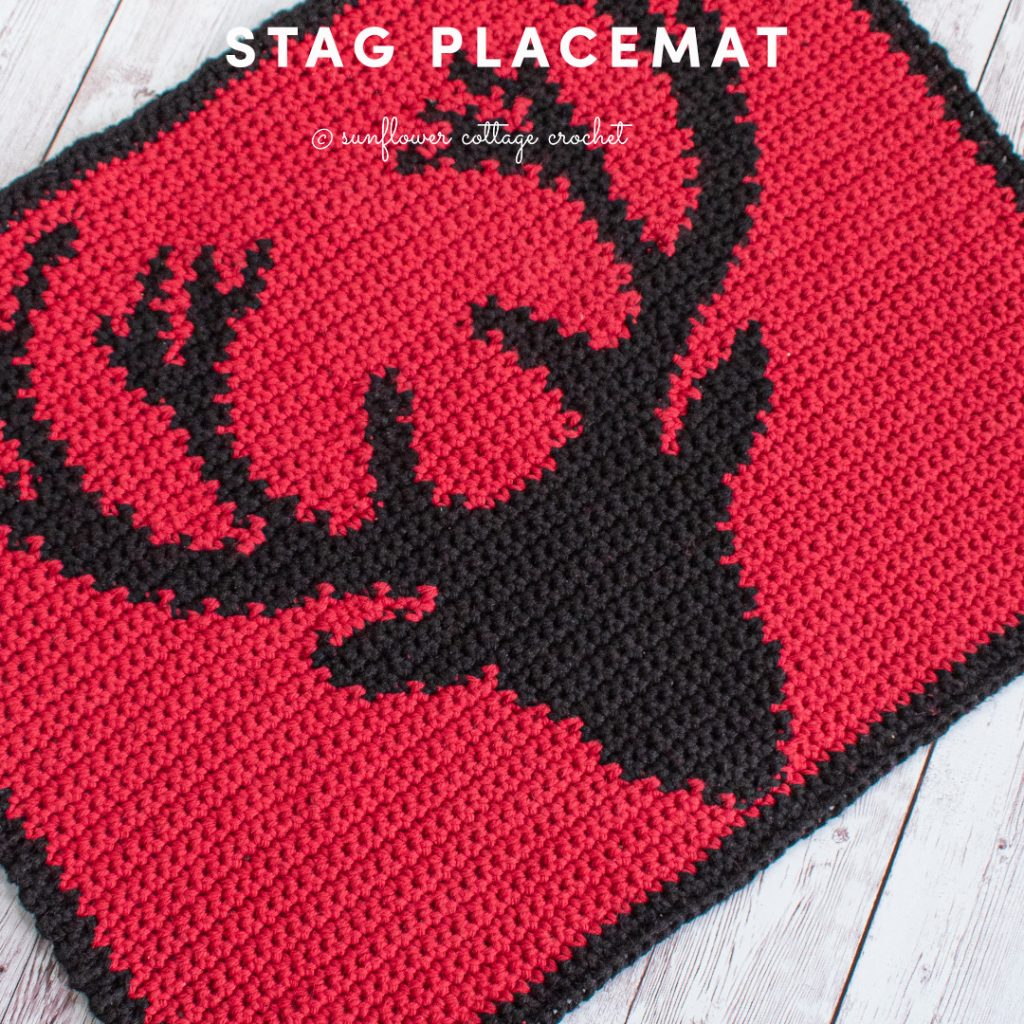 Stag Placemat Pattern - Sunflower Cottage Crochet