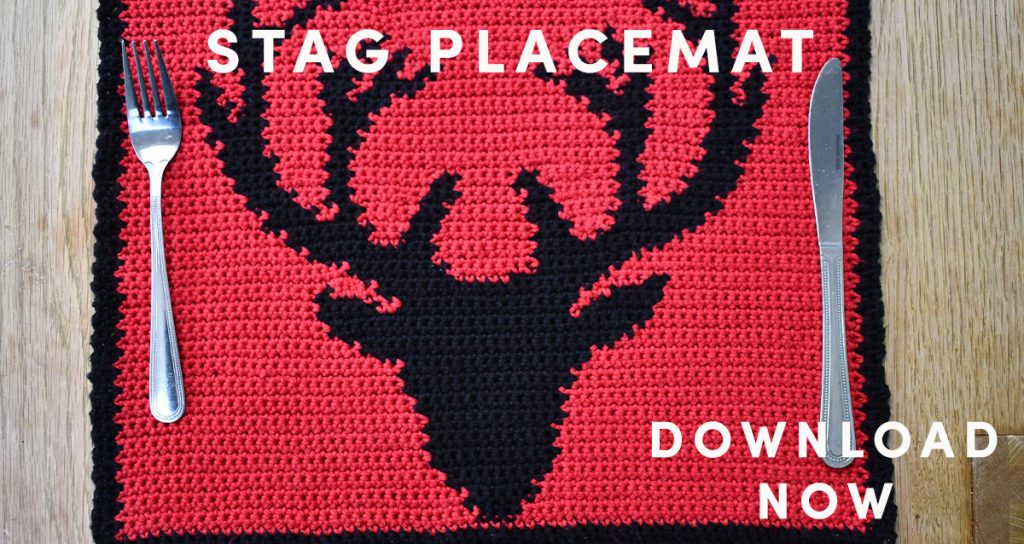 Stag Placemat Pattern - Sunflower Cottage Crochet