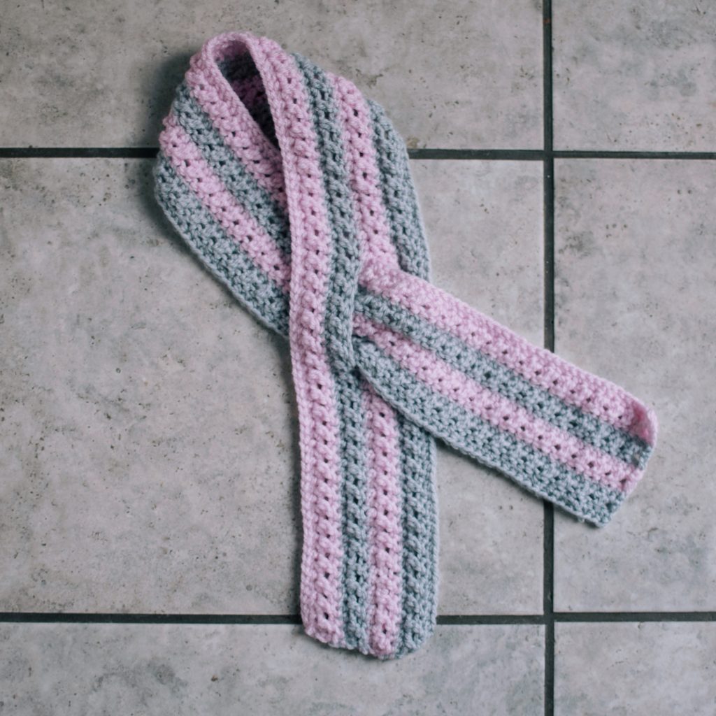 X's Keyhole Scarf Crochet Pattern - Sunflower Cottage Crochet