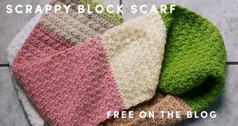 Use those scraps and make the Scrappy Scarf! - Sunflower Cottage Crochet