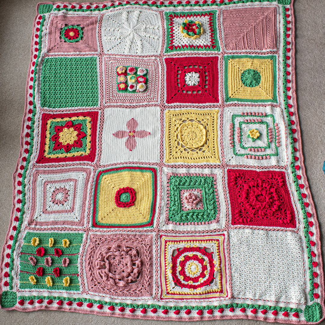 Bouquet of Flowers Afghan - Sunflower Cottage Crochet
