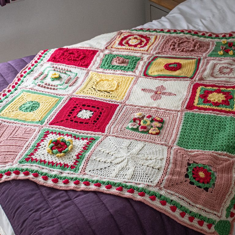 Bouquet of Flowers Afghan - Sunflower Cottage Crochet