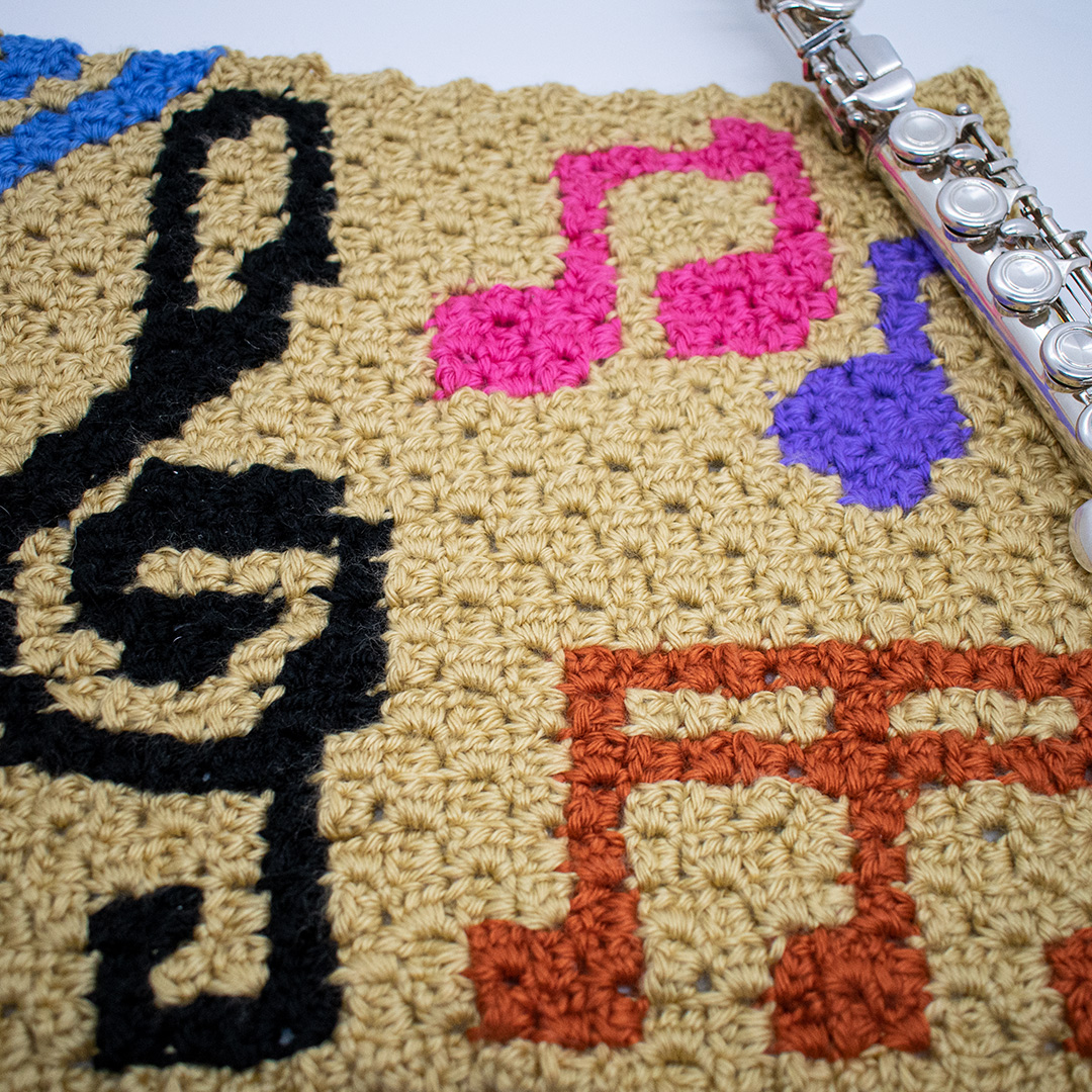 Crochet the Music Square - Free Pattern - Sunflower Cottage Crochet