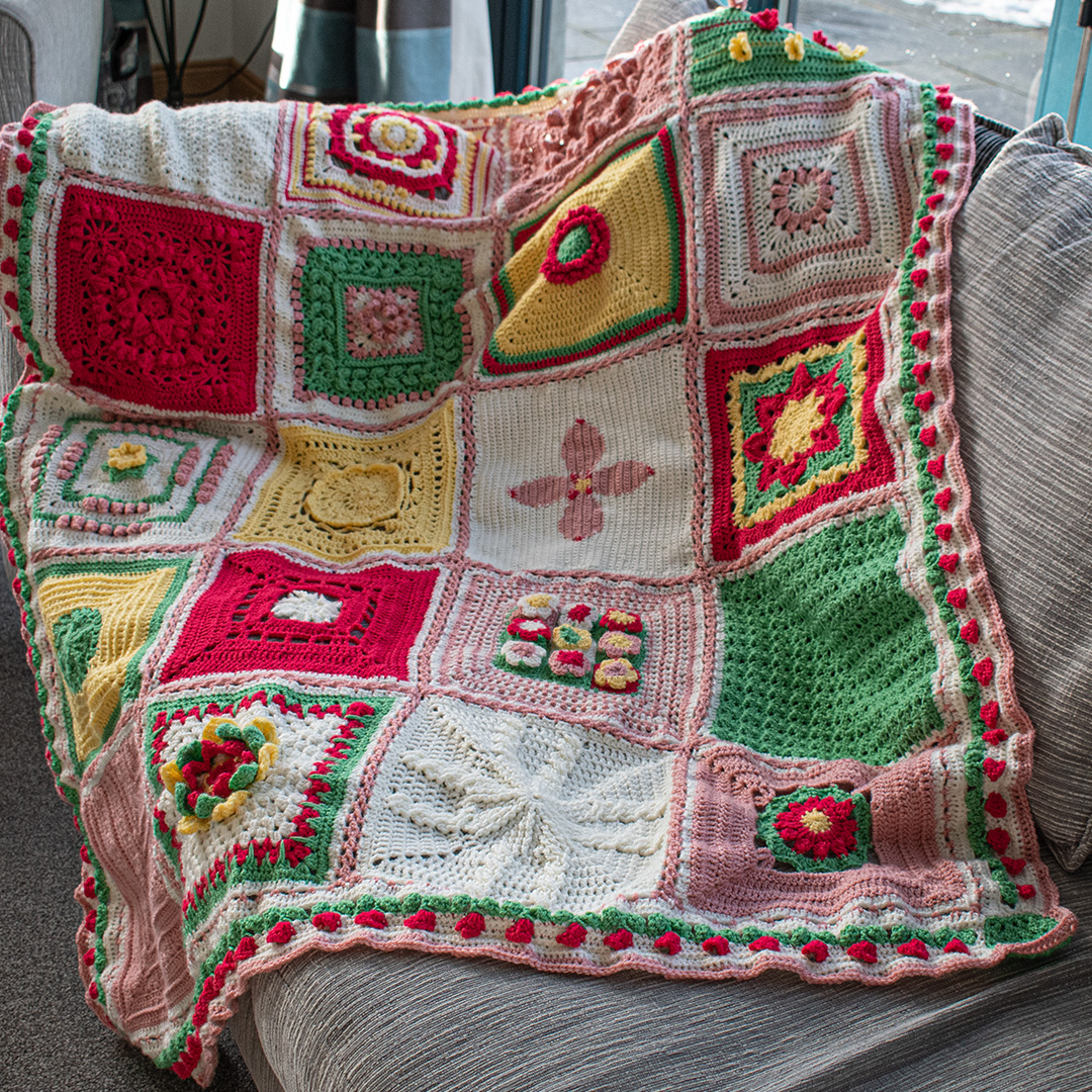 This Floral Border will Transform your Afghan! - Sunflower Cottage Crochet
