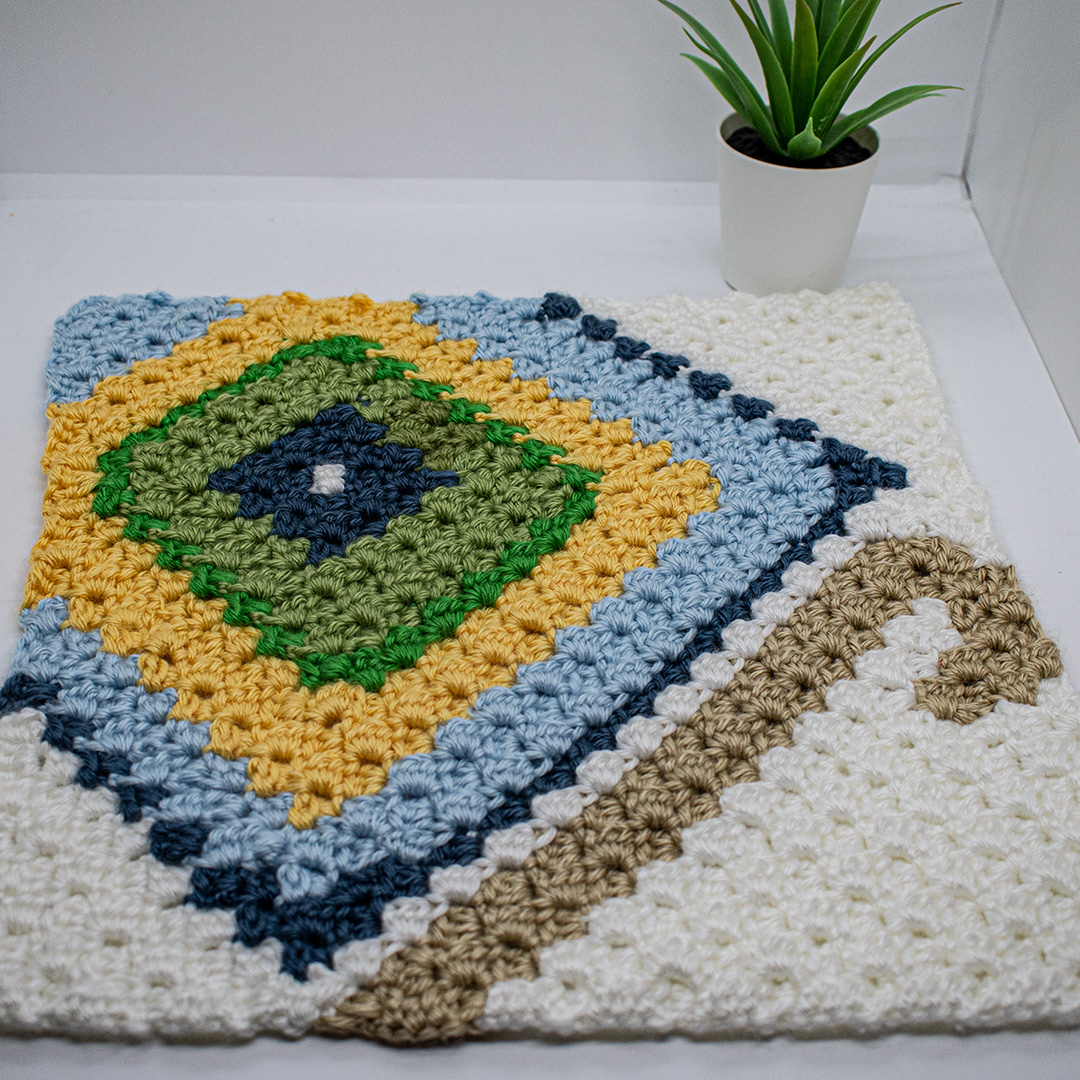 Granny Square C2C Square - Sunflower Cottage Crochet