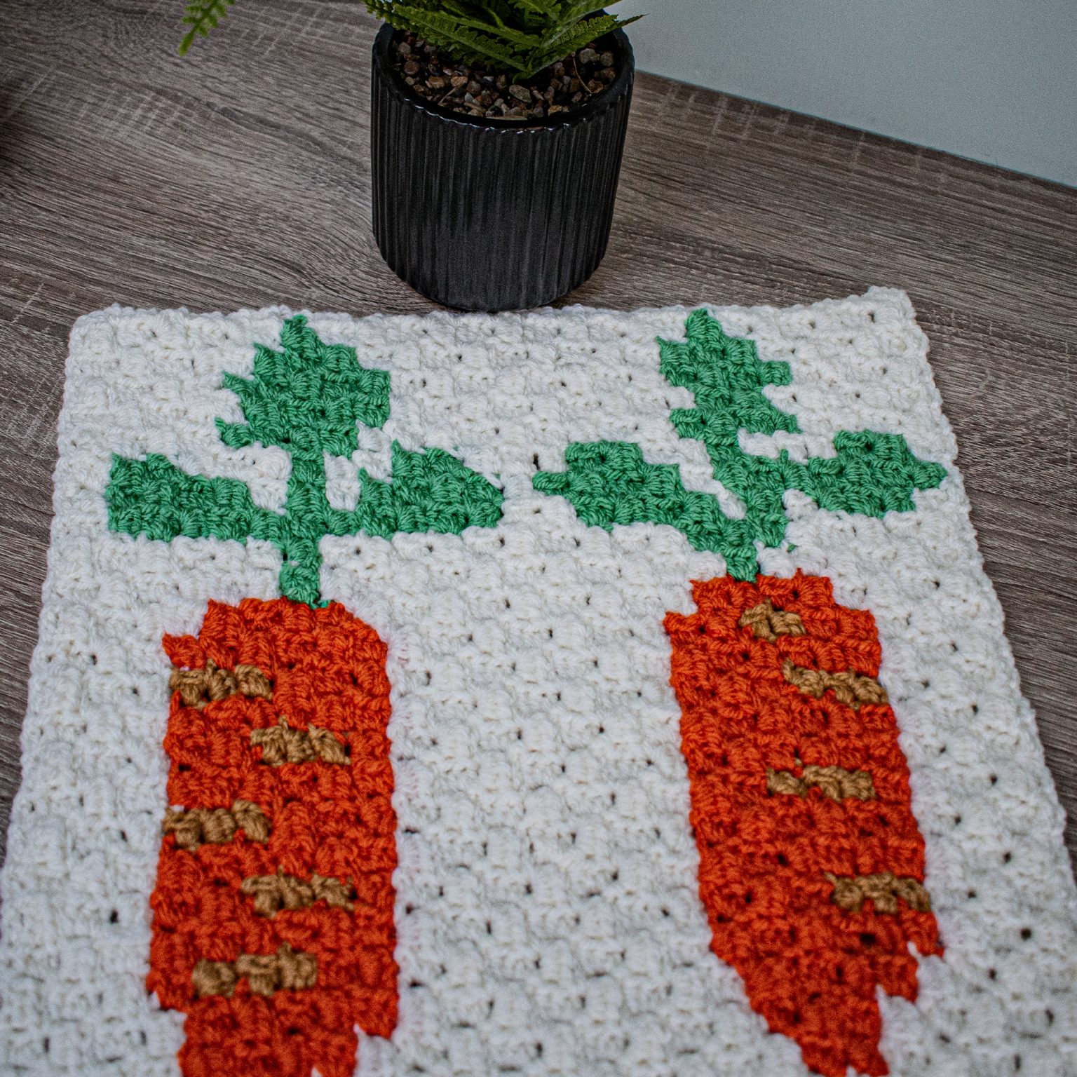 Growing Carrots - Free C2C Crochet Pattern - Sunflower Cottage Crochet