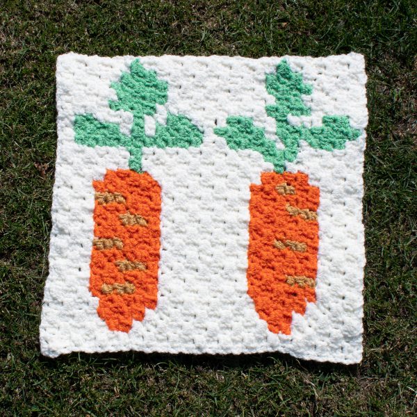 Growing Carrots - Free C2C Crochet Pattern - Sunflower Cottage Crochet