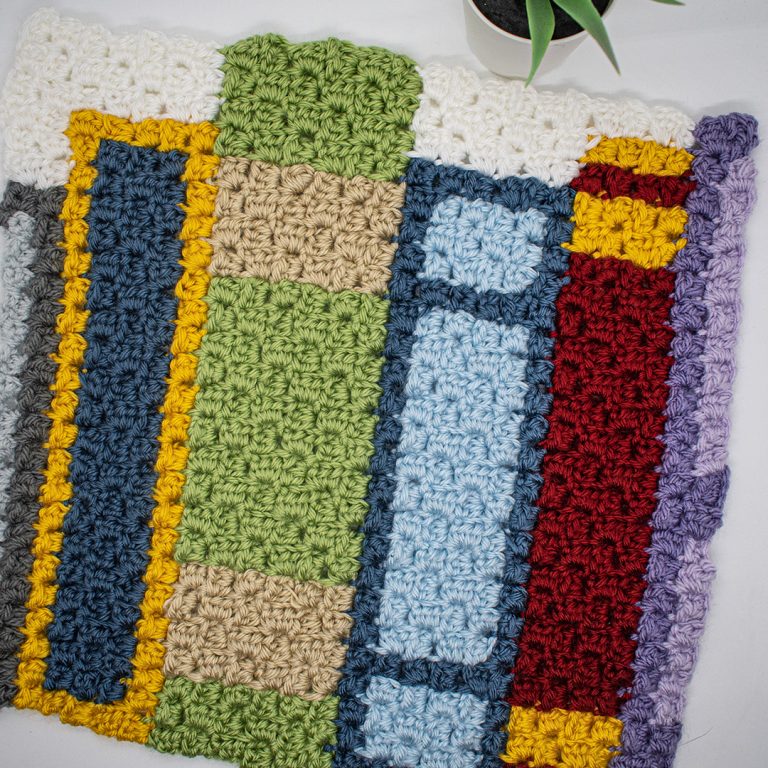 The Book Square - Free C2C Pattern - Sunflower Cottage Crochet