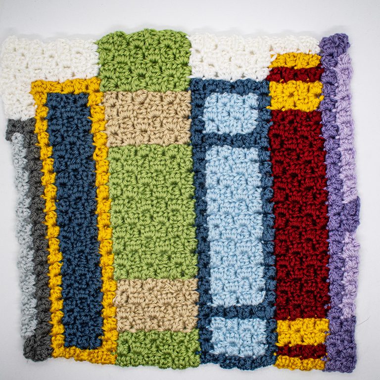 The Book Square - Free C2C Pattern - Sunflower Cottage Crochet