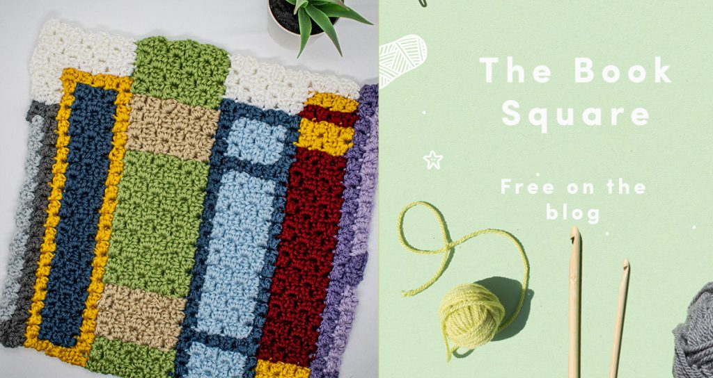 The Book Square - Free C2C Pattern - Sunflower Cottage Crochet