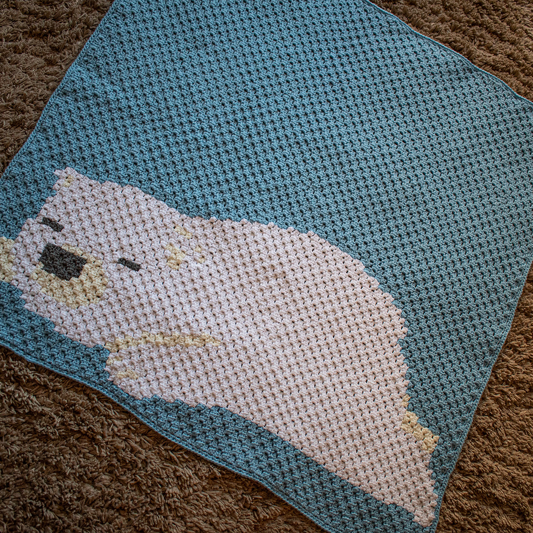 Polar Bear corner to corner blanket - Sunflower Cottage Crochet