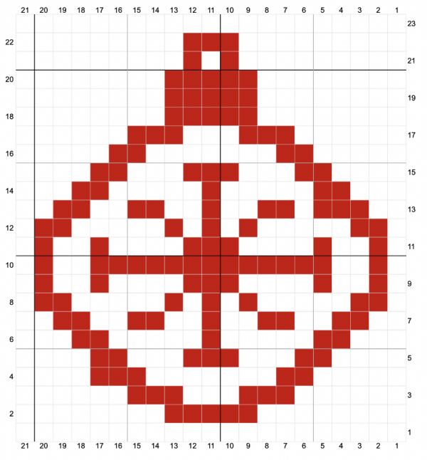 The Bauble Square Coaster - Free, Easy Tapestry Crochet Pattern ...