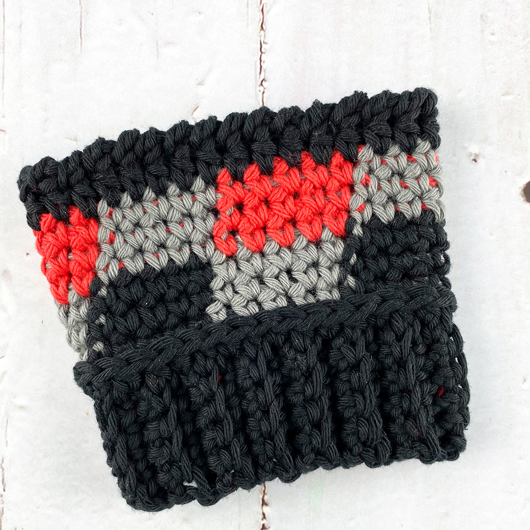 Buffalo Check Cup Cozy Crochet Pattern - Sunflower Cottage Crochet