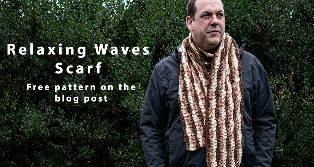 Easy crochet scarf pattern: Create your own unisex Relaxing Waves scarf ...