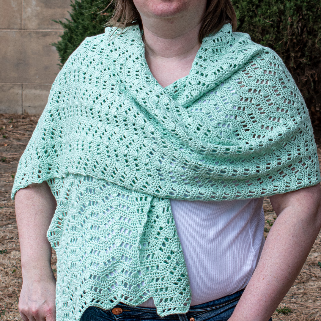 Gentle Waves Wrap Crochet Pattern - PDF Download - Sunflower Cottage ...