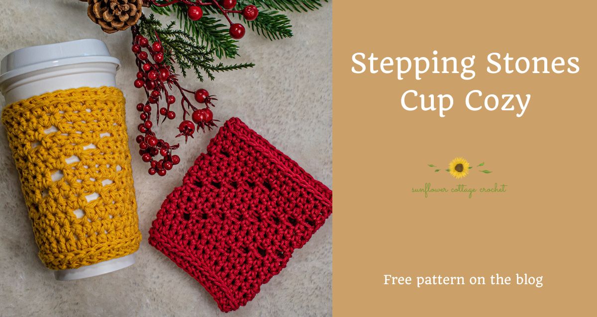 Free Crochet Cup Cozy Pattern – A Modern Take on Filet Crochet ...